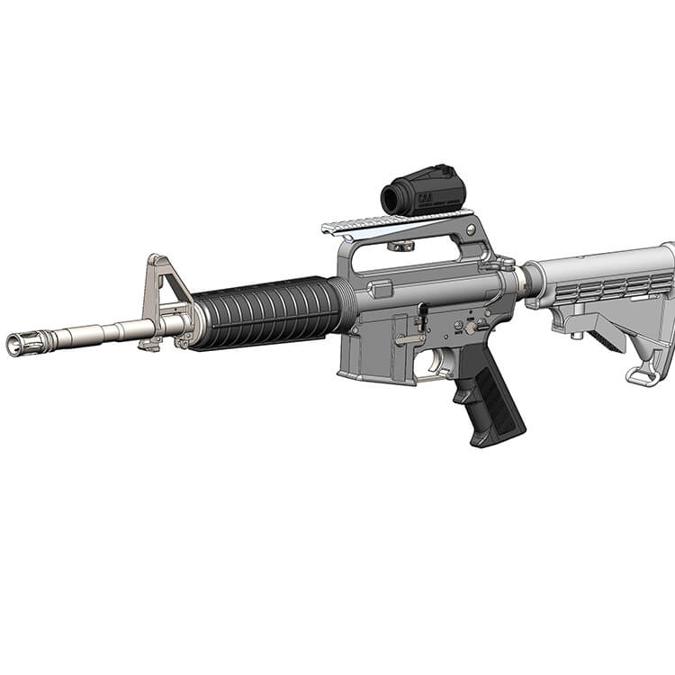 מתאם מסילה לגשר ידית נשיאה M16 להתקנת כוונת השלכה ואמצעים | IDS Store